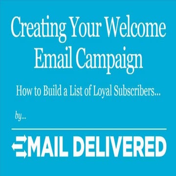 How to Write the Best Welcome Email Campaign | PPSX