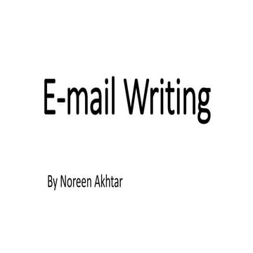 Email Writing ............,.............. | PPTX