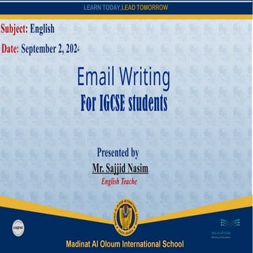 This is truly a help in teaching igcse students | PPT