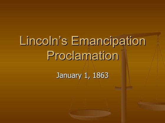 Emancipation Presentation | PPT
