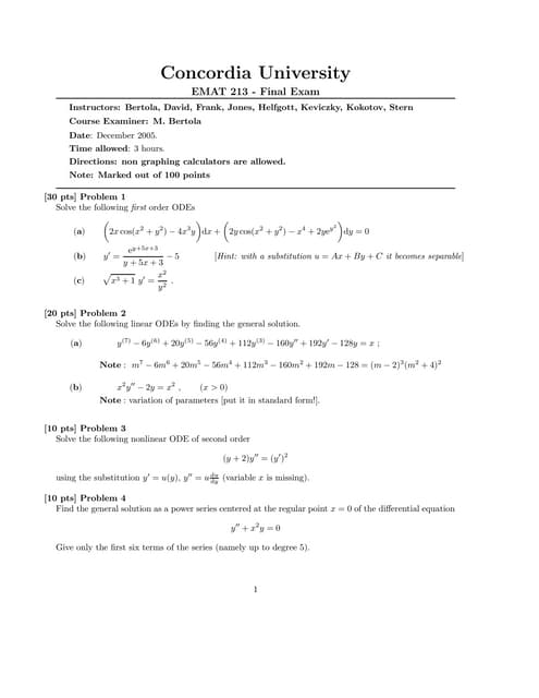 Emat 213 Final Fall 2005 Pdf Free Download