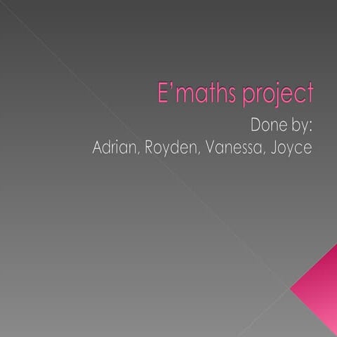 E’maths project | PPT