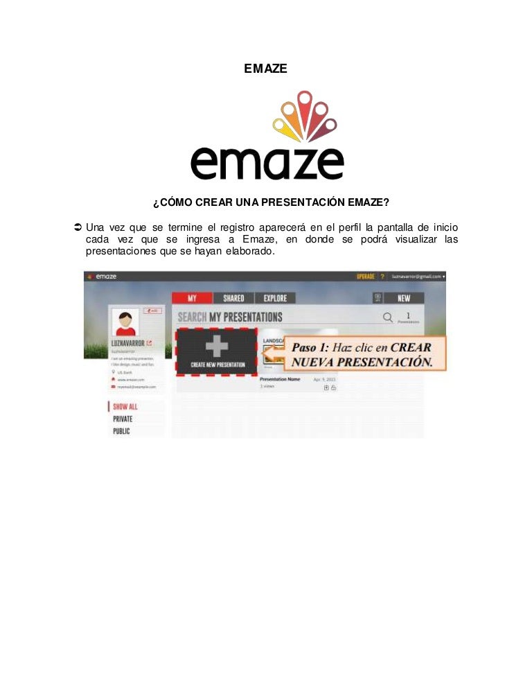 ¿COMO CREAR UNA PRESENTACIÓN EN EMAZE?