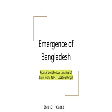 EMB101; From Ancient Periods to Arrival of Islam (up to 1204) Locating ...