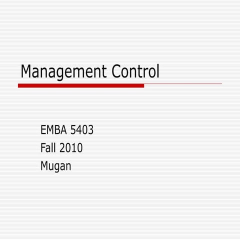 Management Control System and its types and Importance | PPT