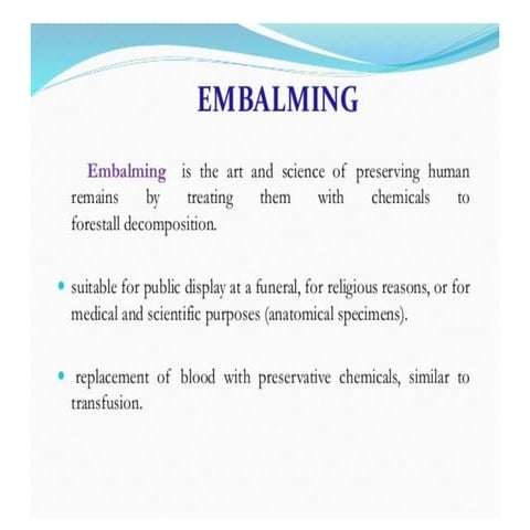 embalming topic for B.Sc. Nursing & GNM students | PPTX