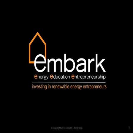 Embark Energy Presentation | PPT