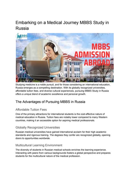 MBBS Abroad Countries for Indian Students: A Comprehensive Overview | PPT