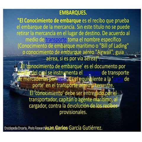 Embarques | PPTX