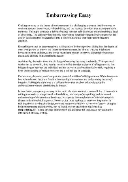 Embarrassing Moment Essay.pdf