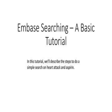 Embase searchsteps | PPT