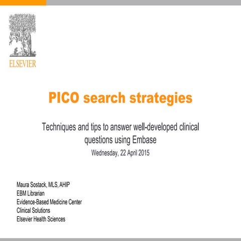 Embase webinar pico search strategies as of 042115v3 | PPTX