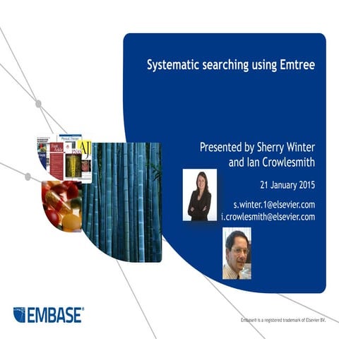 Embase webinar Systematic searching with Emtree | PDF