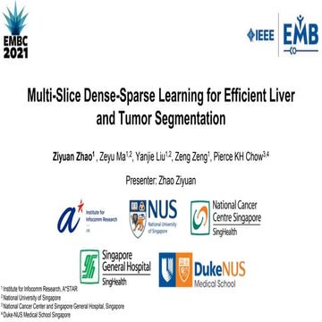 [EMBC 2021] Multi Slice Dense Sparse Learning for Efficient Liver and Tumor Segmentation | PPTX