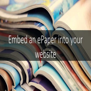 Embed an ePaper into your website | PPTX