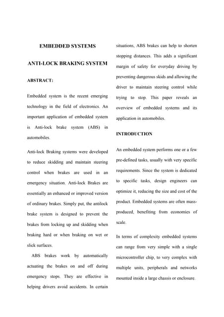 Antilock braking system (ABS) | PPT