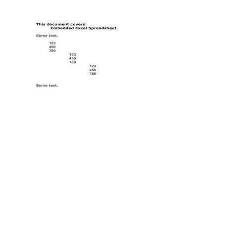 Embedded Excel Spreadsheet | DOCX | Computer Software and Applications ...