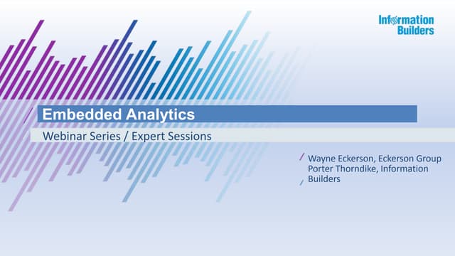 Embedded Analytics Expert Session Webinar Ppt