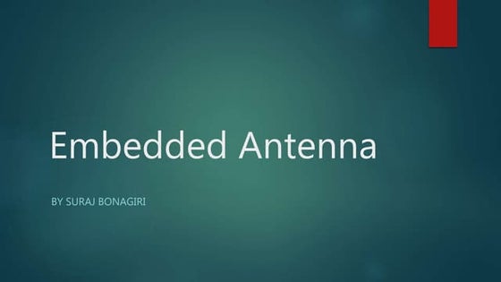 Embedded Antenna | PPT