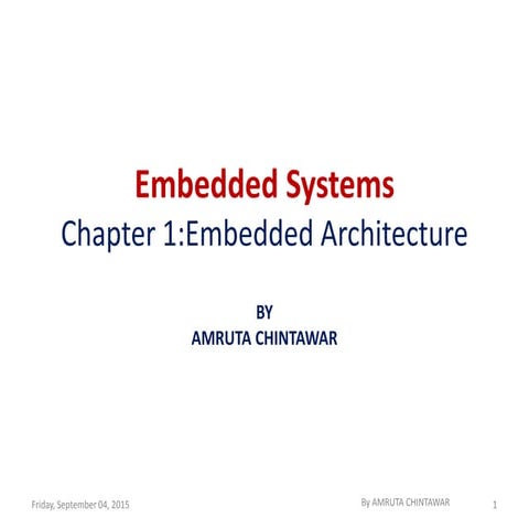 Introduction To Embedded Architecture Pdf Operating Systems Computer Software And Applications
