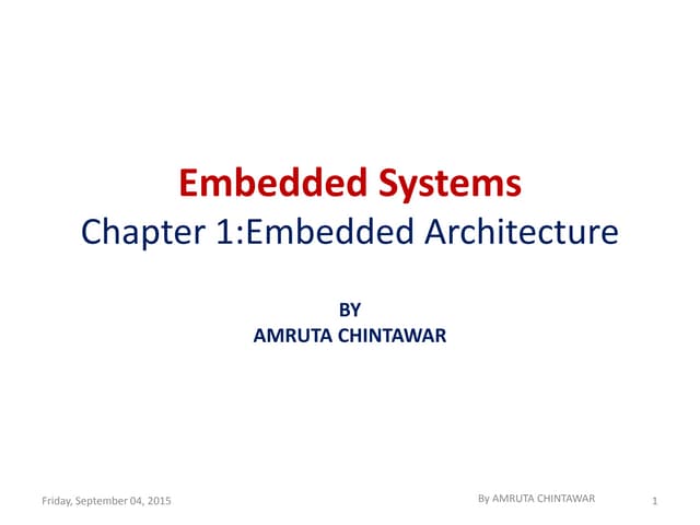 Introduction To Embedded Architecture Pdf Operating Systems Computer Software And Applications