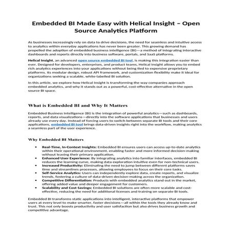 Embedded BI Made Easy with Helical Insight Open Source Analytics Platform.docx