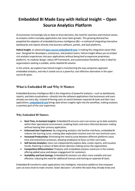 Helical Insight Review Powerful Open Source Business Intelligence Software.docx