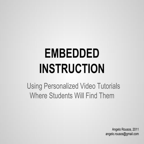 Embedded Instruction | PDF