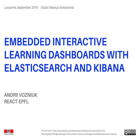Embedded Interactive Learning Analytics Dashboards With Elasticsearch