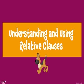 Embedded Relative Clauses.ppsx for english learners | PPSX