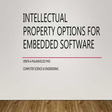 Protecting Embedded software IP | PPTX