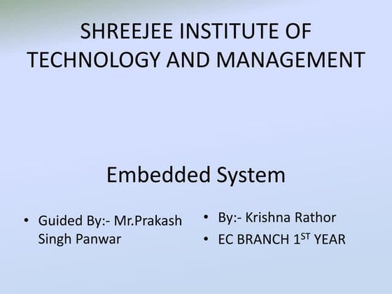 Embedded system | PDF