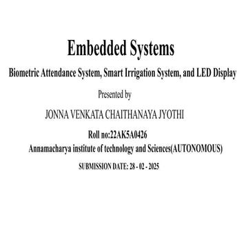 embedded system internship for final year | PDF