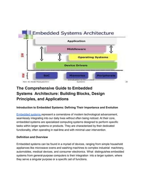 Embedded Systems Vs Microcontrollers A Comprehensive Comparison By
