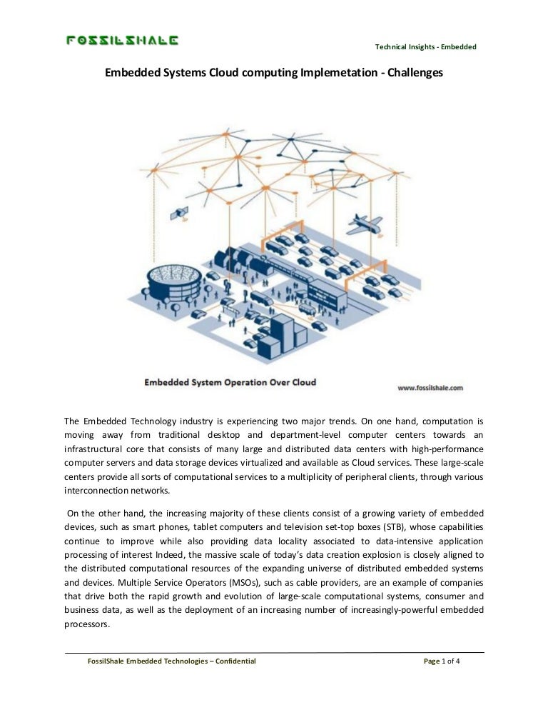 Embedded systems Implementation in Cloud Challenges
