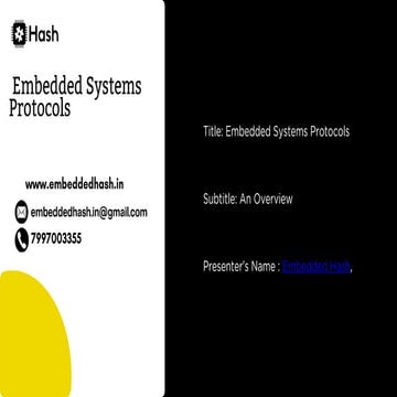 Embedded Systems Protocols By Embedded Hash Ppt 7498