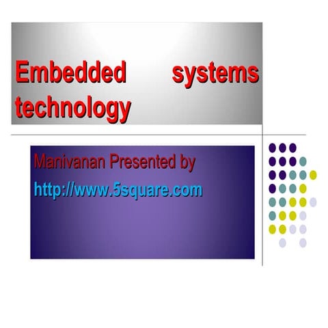Embedded systems Technology | PPT | Operating Systems | Computer Software and Applications