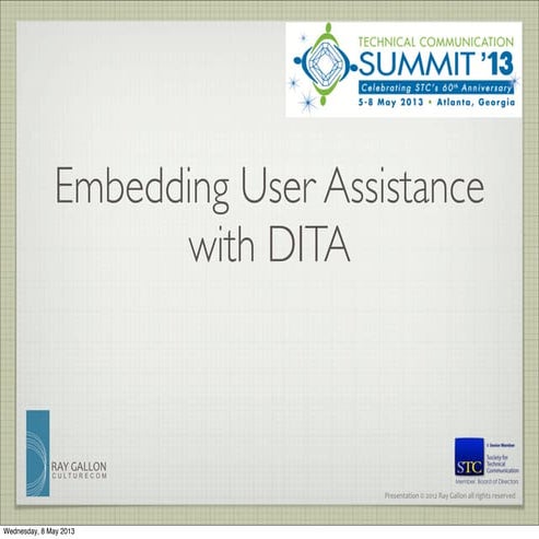 Embedded User Assistance Using DITA | PDF