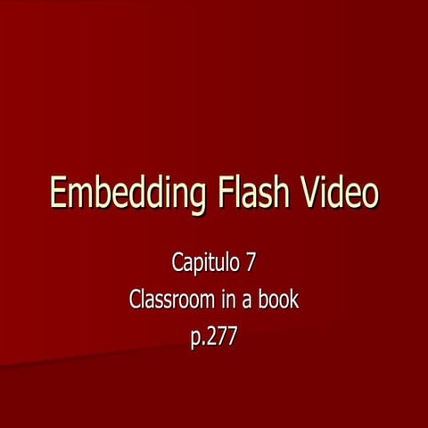 Embedding flash video | PPT