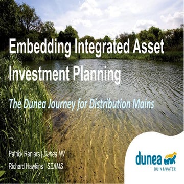 Embedding integrated asset investment planning dunea and seams iam | PPT