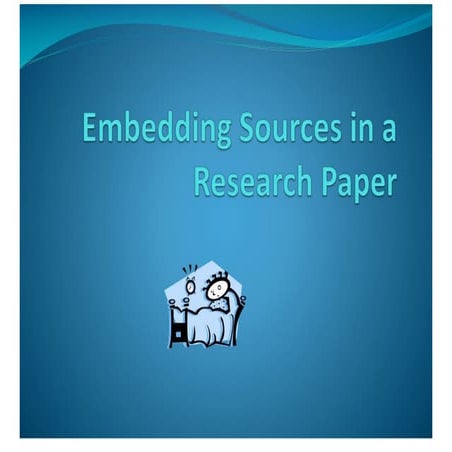 Embedding Sources In A Research Paper | PDF