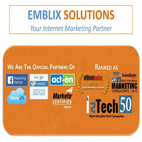 Emblix solutions (Digital Marketing Company in hyderabad) | PPT