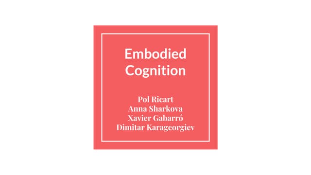 Embodied Cognition Ppt