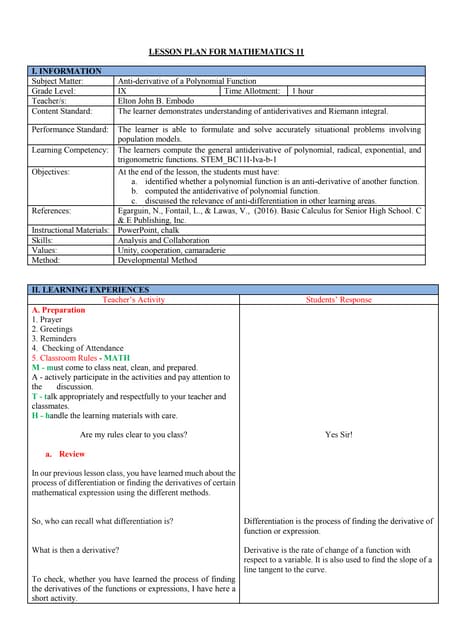 Grade 10 Detailed Lesson Plan on Combination.docx | Homework and Study ...