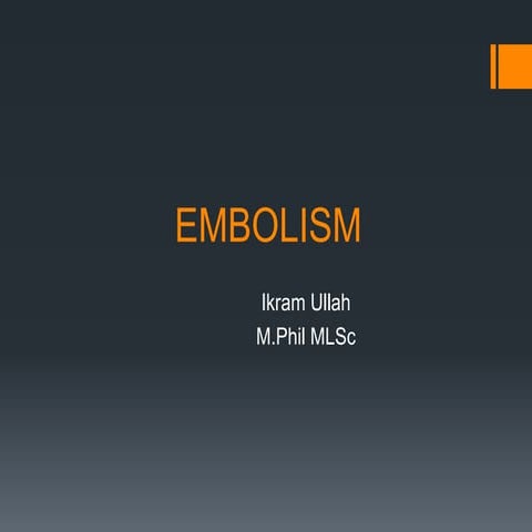 Embolism | PPT