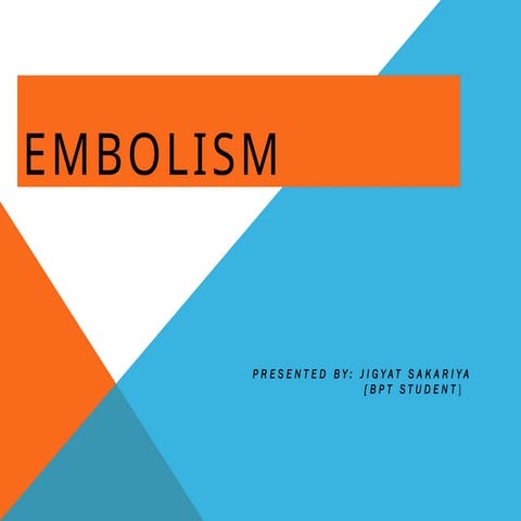 embolism.pptx pathology for medical students | PPTX