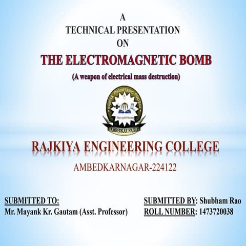 Electromagnetic bomb | PPTX