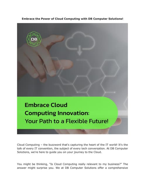 D bcloud private cloud services | PPT