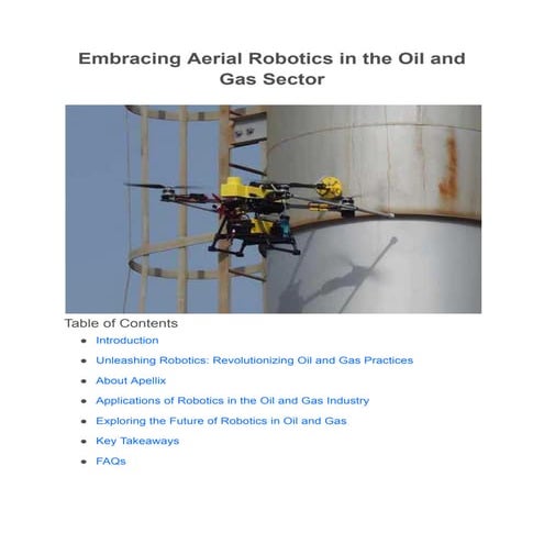Embracing Aerial Robotics in the Oil and Gas Sector | PDF