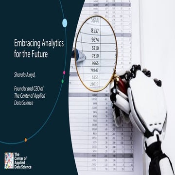 Embracing Analytics For The Future Ppt